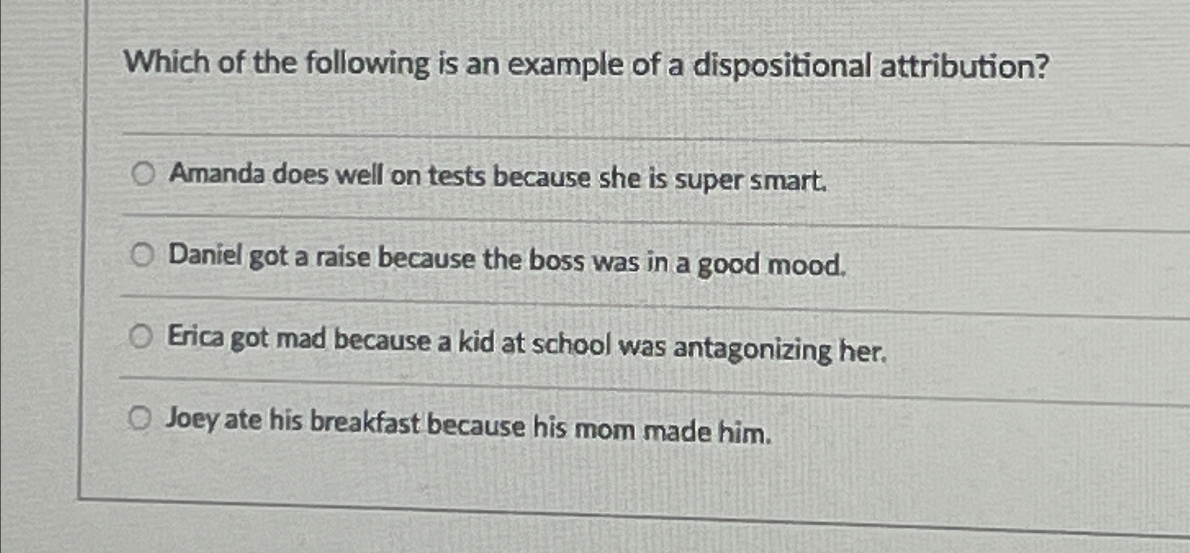 Solved Which of the following is an example of a | Chegg.com