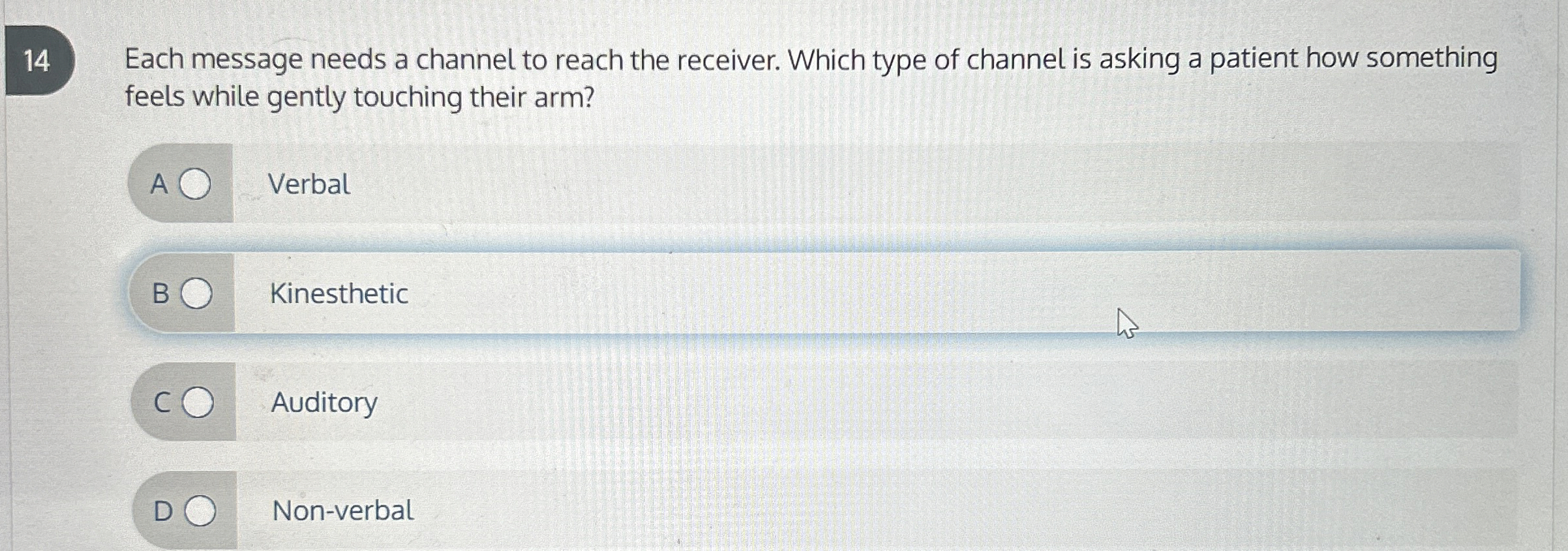 Solved 14 ﻿Each message needs a channel to reach the | Chegg.com