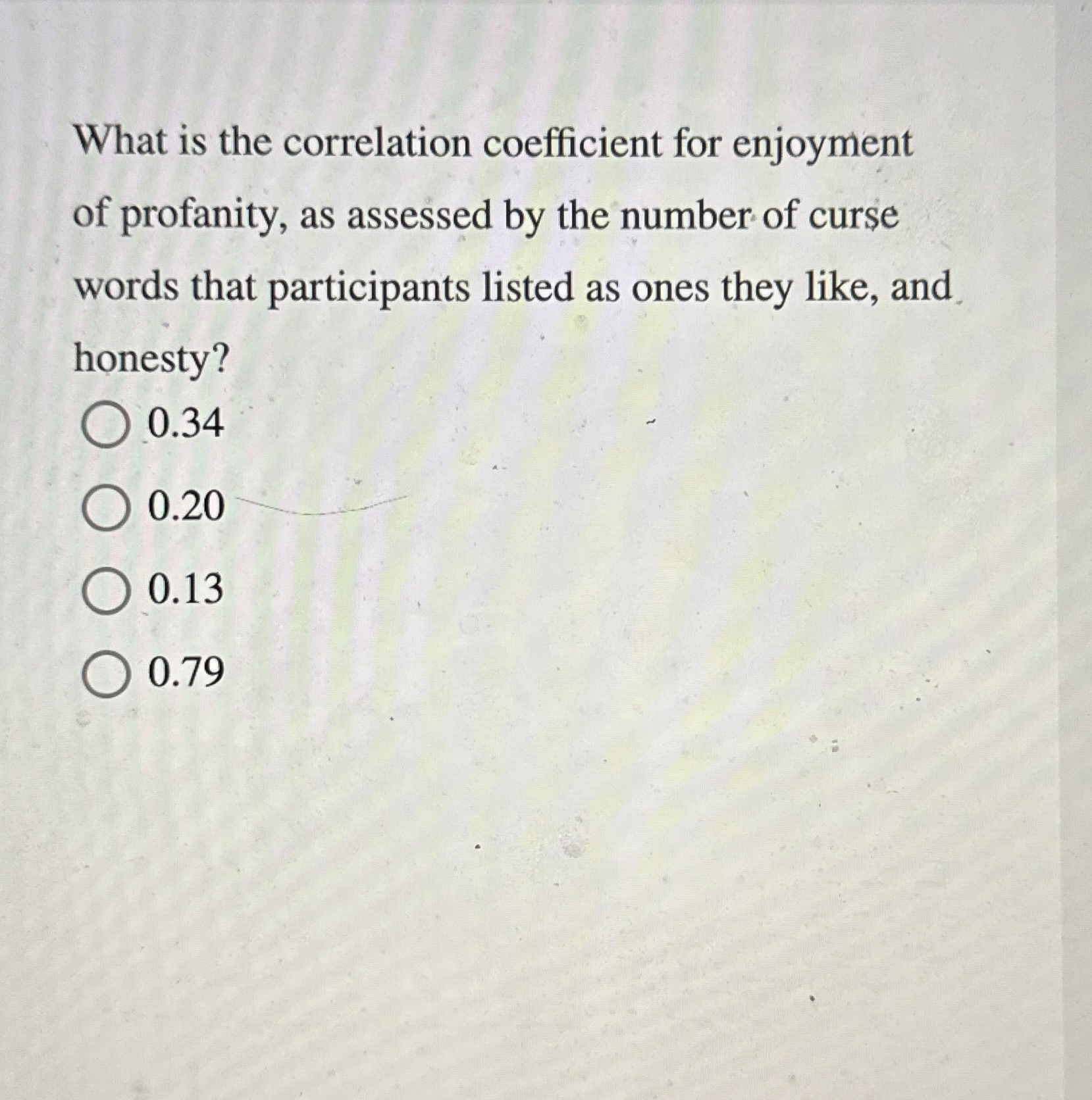 Solved What is the correlation coefficient for enjoyment of | Chegg.com