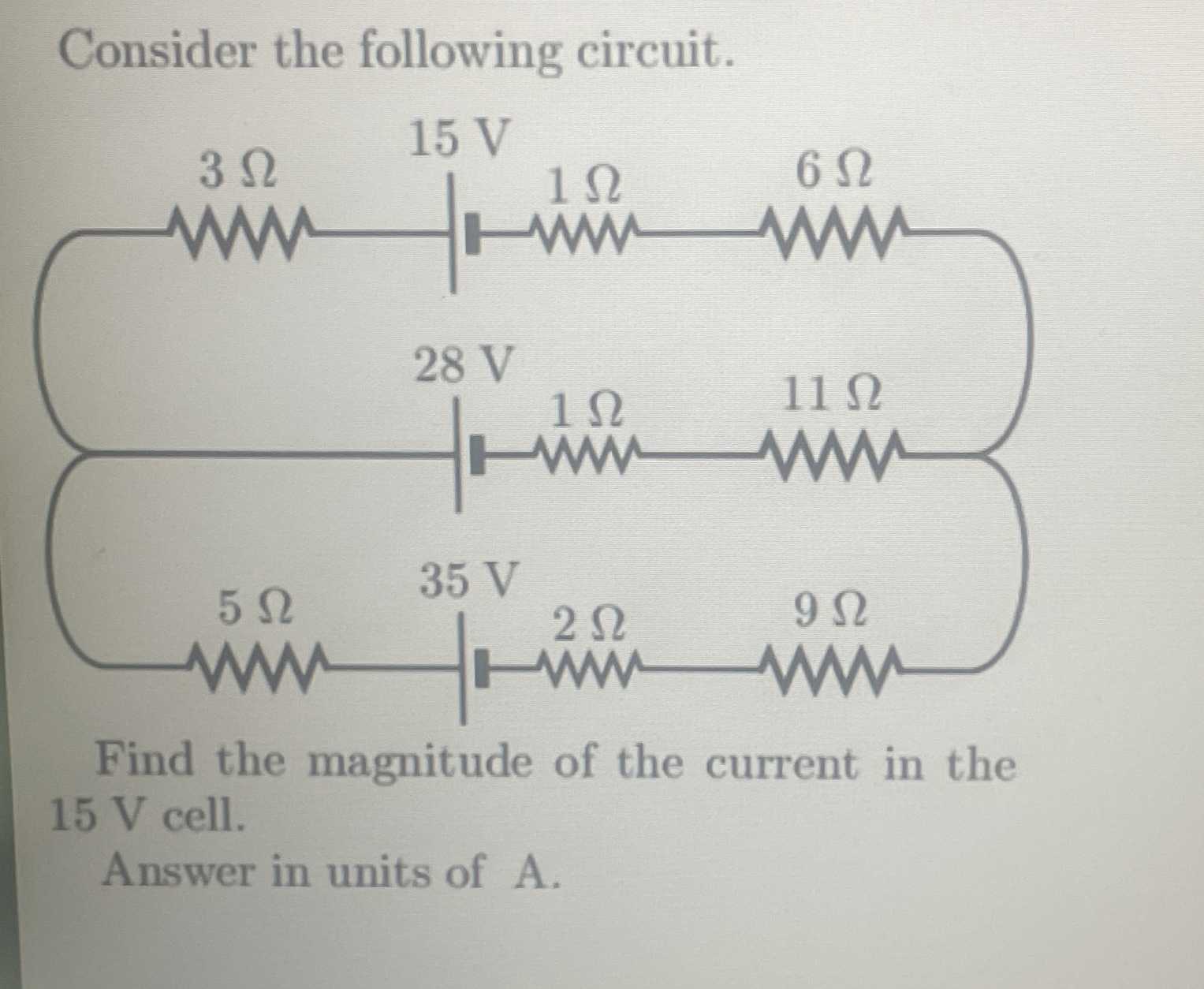 Solved Consider the following circuit.Find the magnitude of | Chegg.com