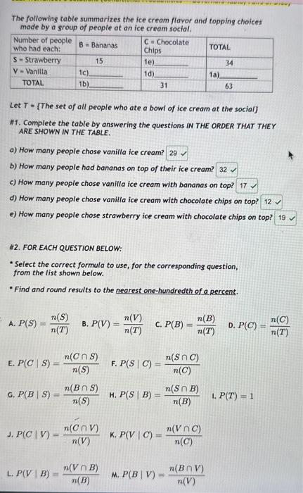Solved The following table summarizes the ice cream flavor | Chegg.com