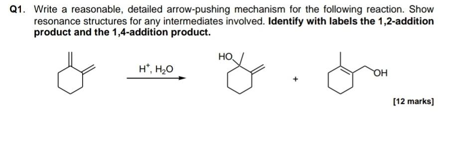 Solved 1. Write a reasonable, detailed arrow-pushing | Chegg.com