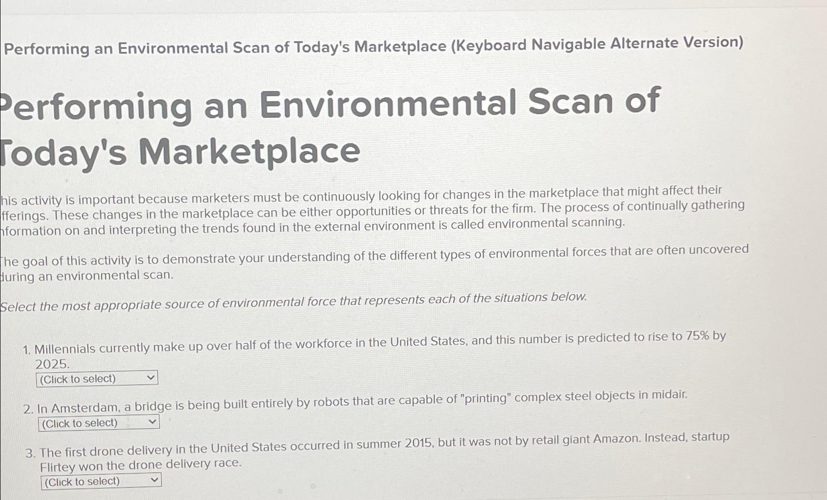 Solved Performing an Environmental Scan of Today's | Chegg.com