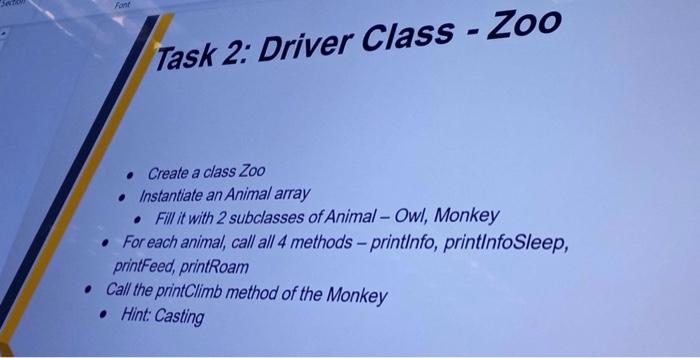 Solved Task 1.1: Base Animal Class Create Animai Class with | Chegg.com