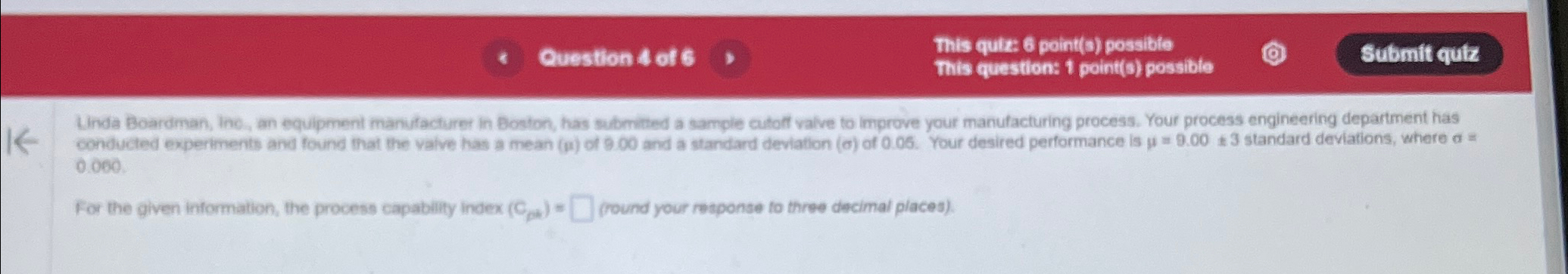 Solved Question 4 ﻿of 6this Quic 6 ﻿point 9 ﻿possiblethis