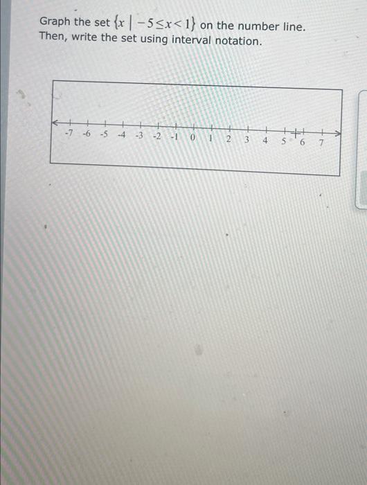 Solved Graph the set {x∣−5≤x