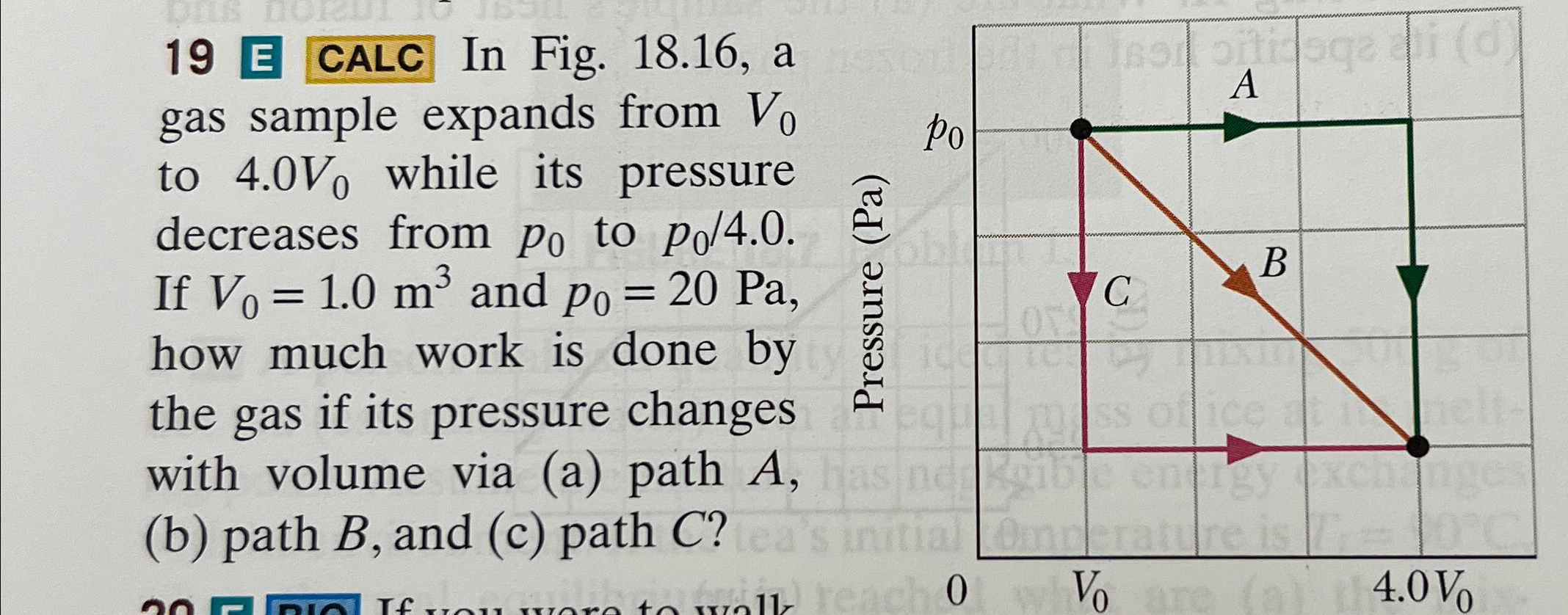 Solved 19 ﻿E CALC In Fig. 18.16, ﻿a gas sample expands from | Chegg.com