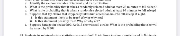 a. Identify the random variable of interest and its | Chegg.com