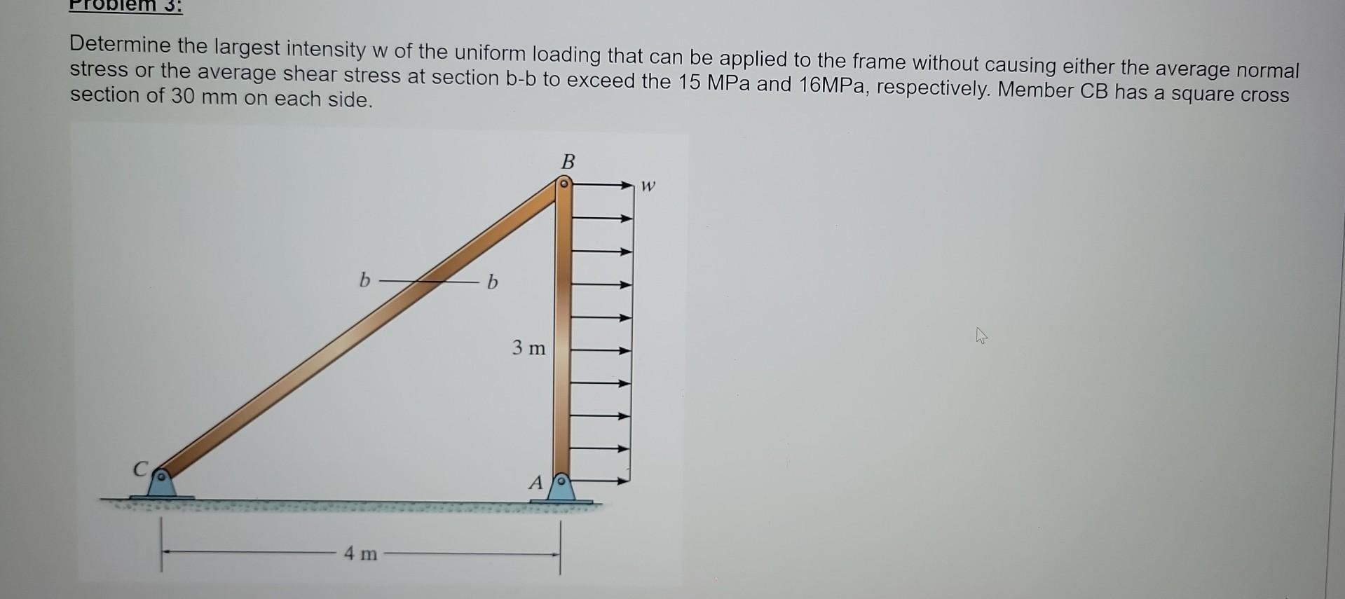 Solved Determine the largest intensity w of the uniform | Chegg.com