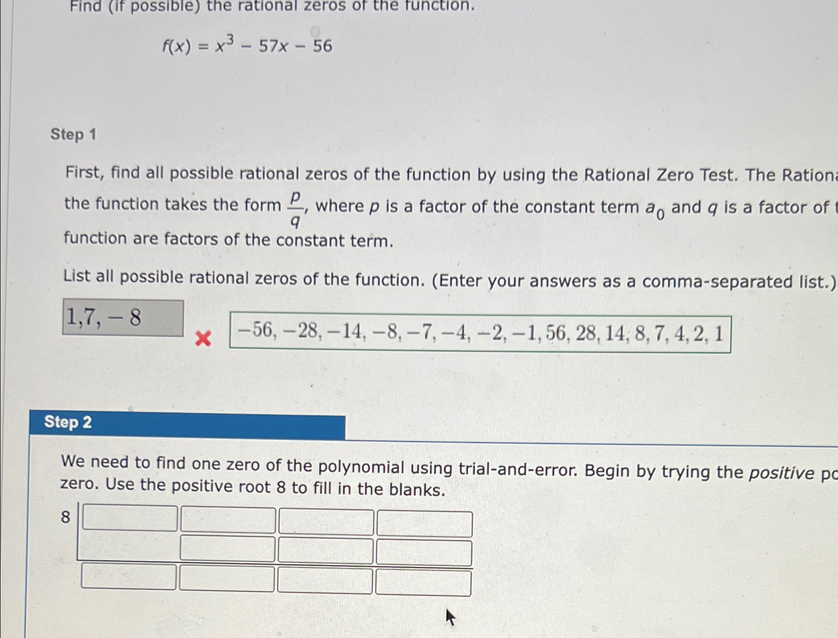Solved Find (if possible) ﻿the rational zeros of the | Chegg.com