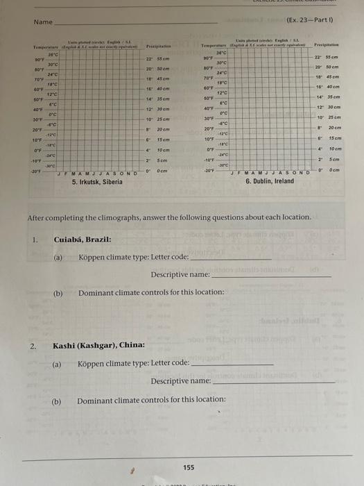 Solved EXERCISE 23 PROBLEMS-PART I For each of the following | Chegg.com