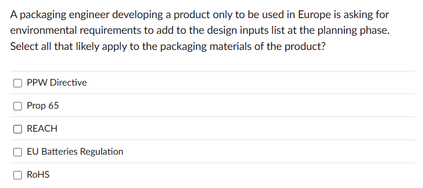 Solved A packaging engineer developing a product only to be | Chegg.com