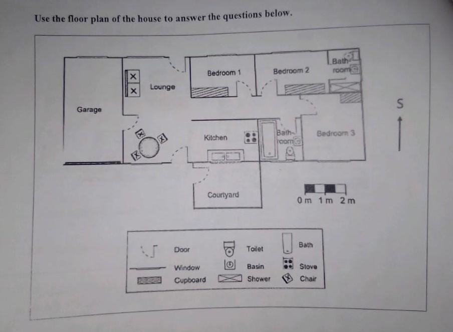 Use the floor plan of the house to answer the | Chegg.com
