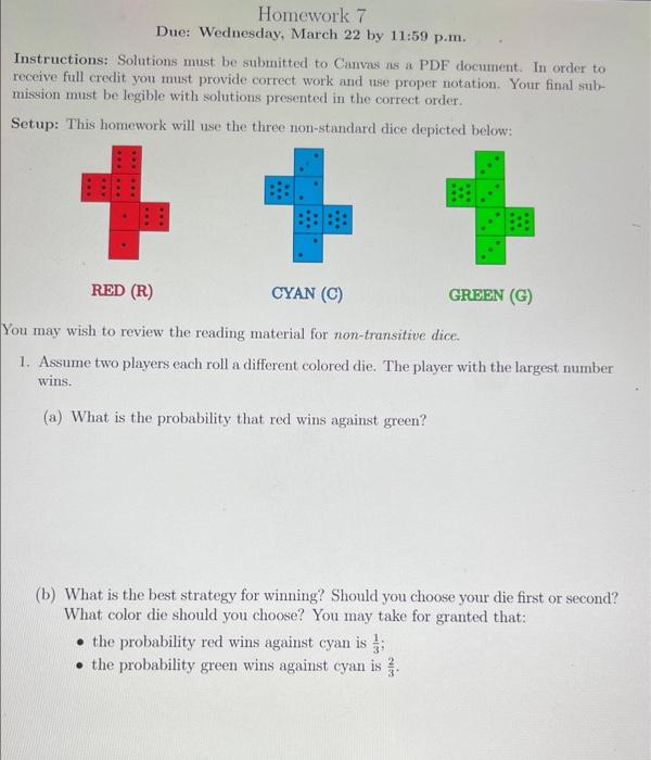 Instructions: Solutions must be submitted to Canvas | Chegg.com