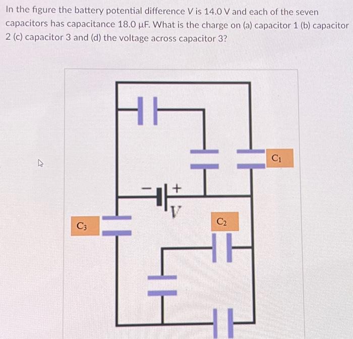 Solved In the figure the battery potential difference V is | Chegg.com