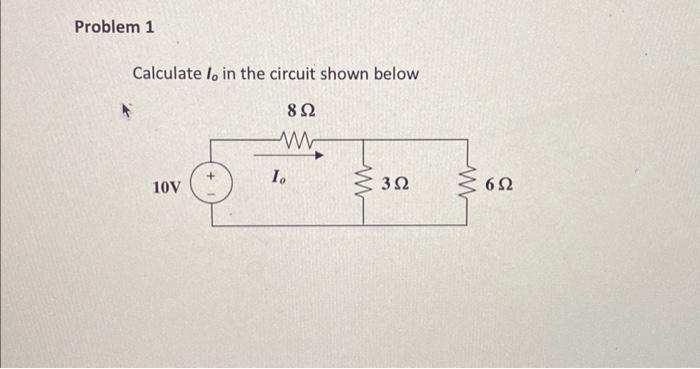 Solved Calculate Io in the circuit shown below | Chegg.com