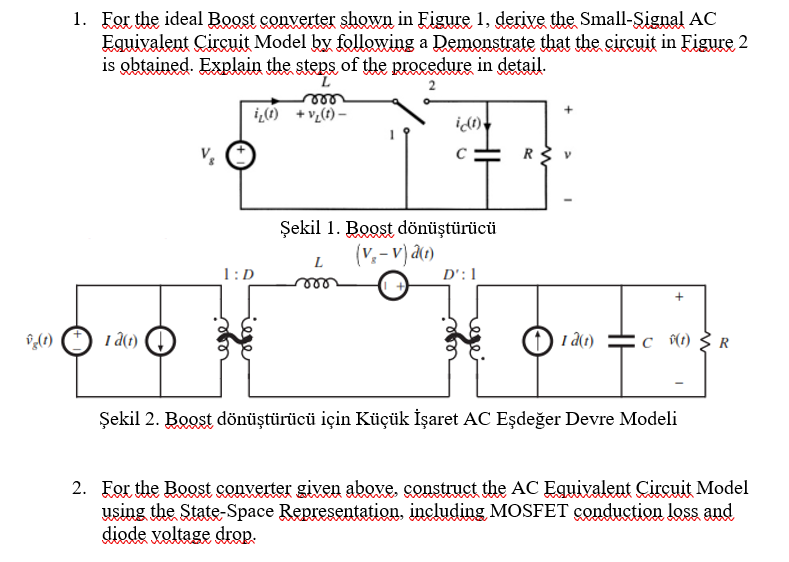 1. ﻿For the ideal Boost converter shown in Figure 1, | Chegg.com