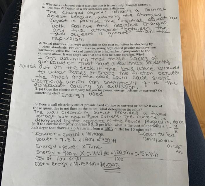 Solved could you please tell me if these are right, and push | Chegg.com