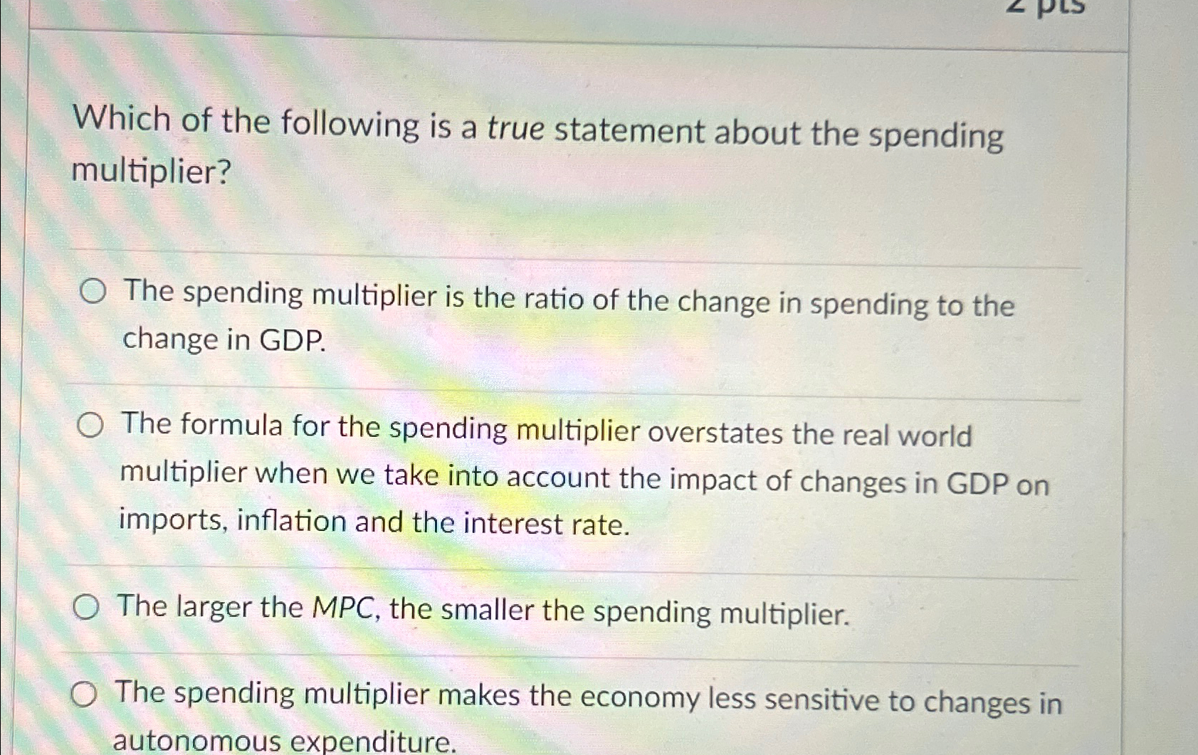 Solved Which of the following is a true statement about the | Chegg.com