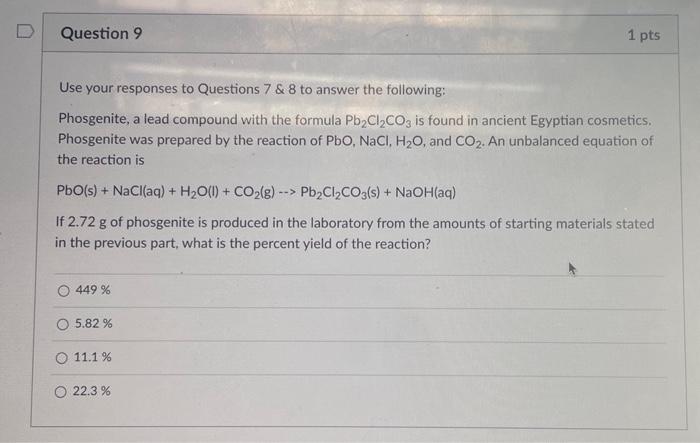Solved Phosgenite, a lead compound with the formula | Chegg.com