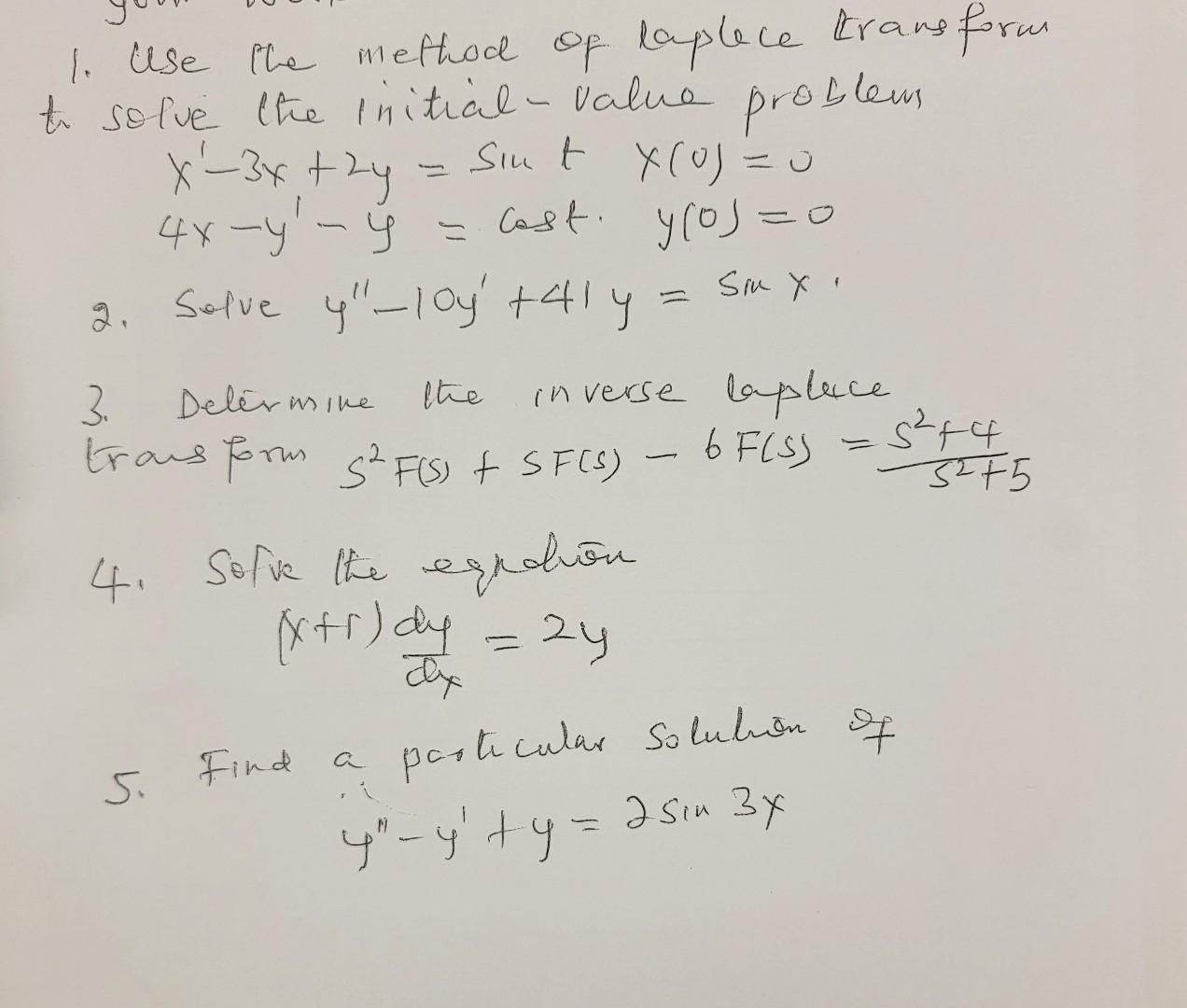 Solved this is math 273 please solve this differential | Chegg.com