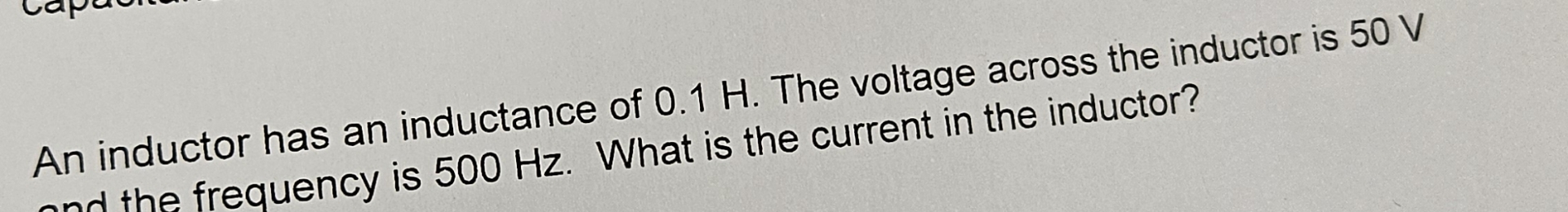 Solved An inductor has an inductance of 0.1H. ﻿The voltage | Chegg.com