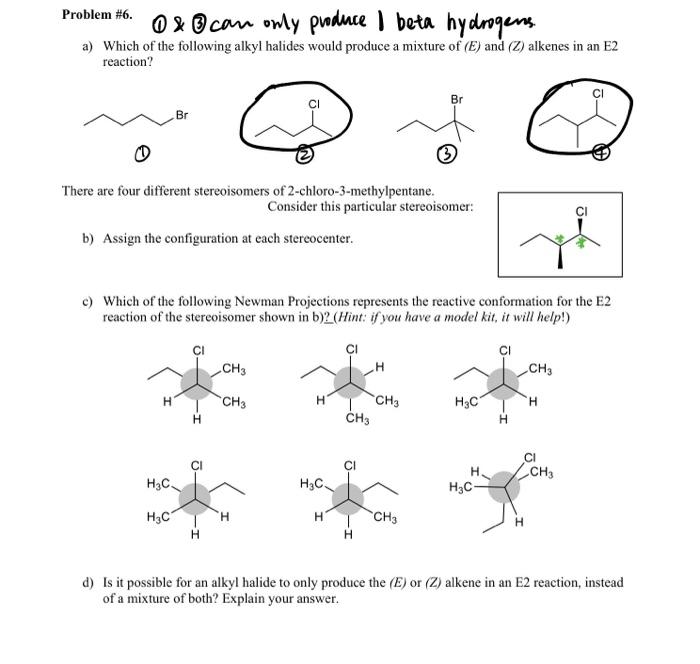 Solved Problem \#6. (1) \& (3) can only produce I beta | Chegg.com