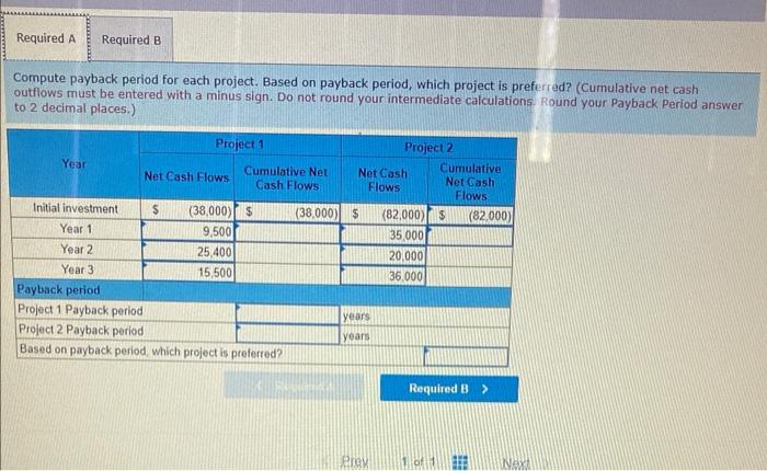 Solved Exercise 11-9 (Algo) Payback period; net present | Chegg.com