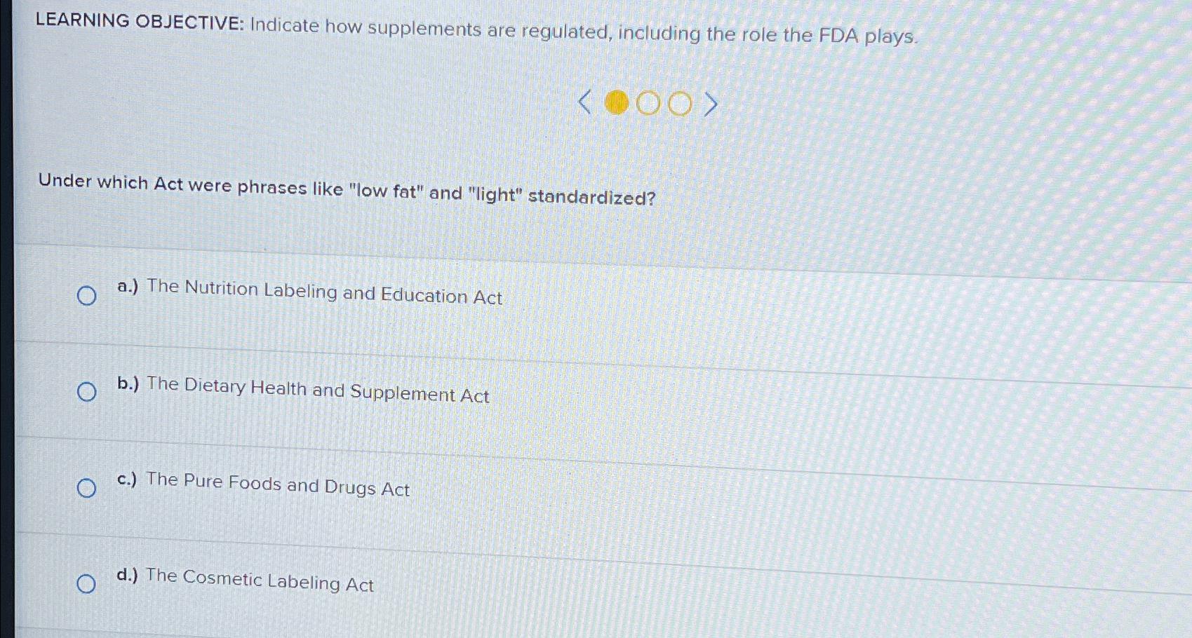 Solved LEARNING OBJECTIVE: Indicate how supplements are | Chegg.com