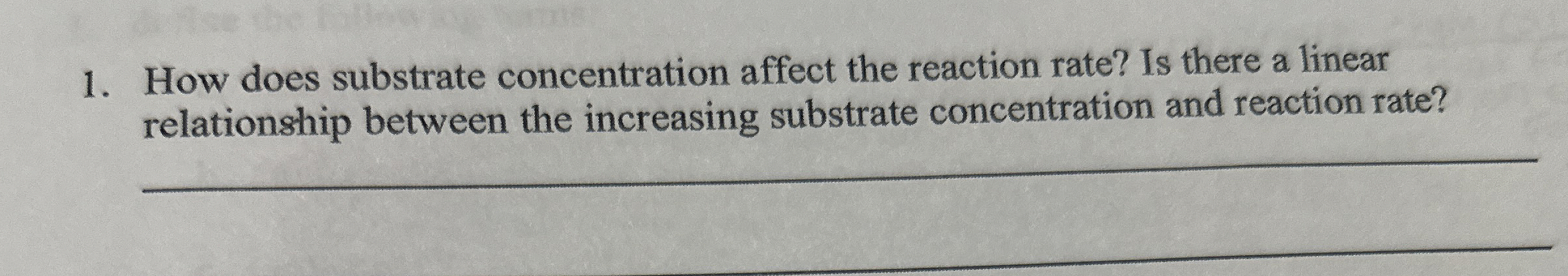 Solved How does substrate concentration affect the reaction | Chegg.com