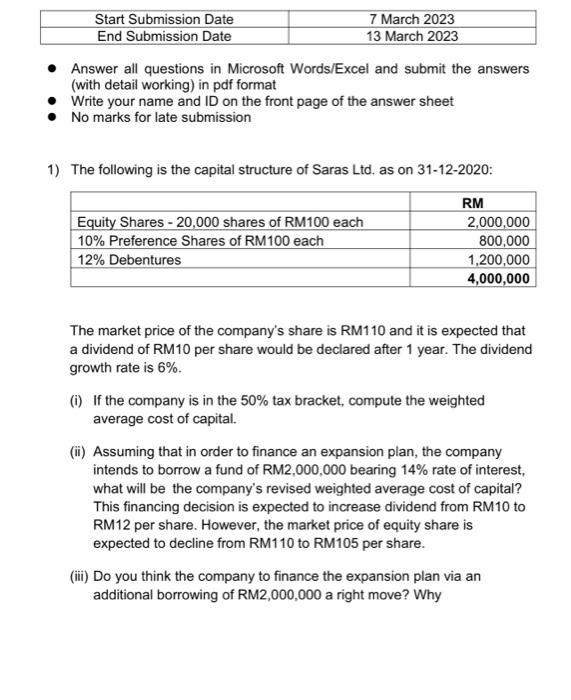 Solved - Answer all questions in Microsoft Words/Excel and | Chegg.com