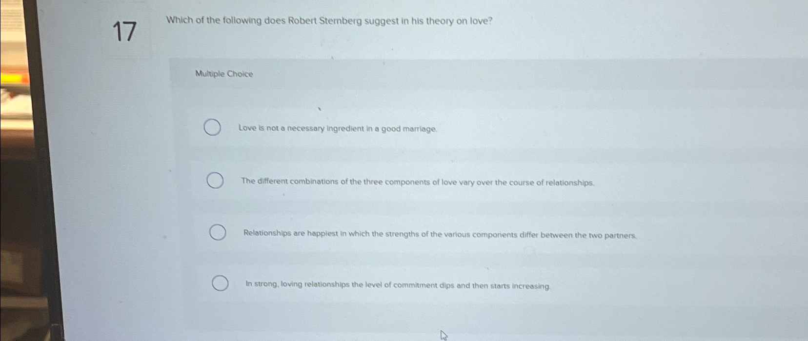 Solved 17Which of the following does Robert Stemberg suggest | Chegg.com