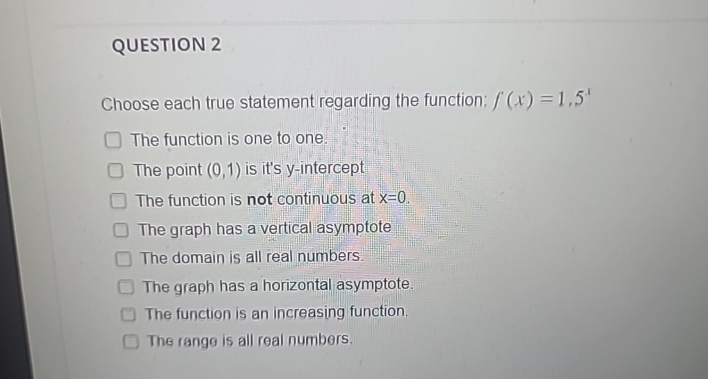 Solved QUESTION 2Choose each true statement regarding the | Chegg.com