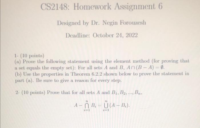 Solved CS2148: Homework Assignment 6 Designed by Dr. Negin | Chegg.com