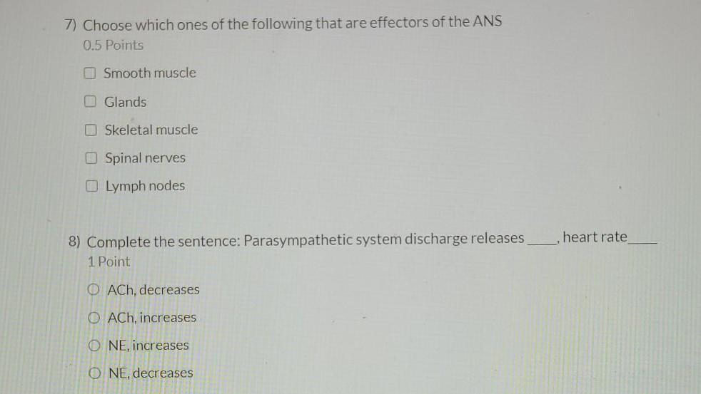 Solved Chapter 12: Autonomic Nervous System 1) Which of the | Chegg.com