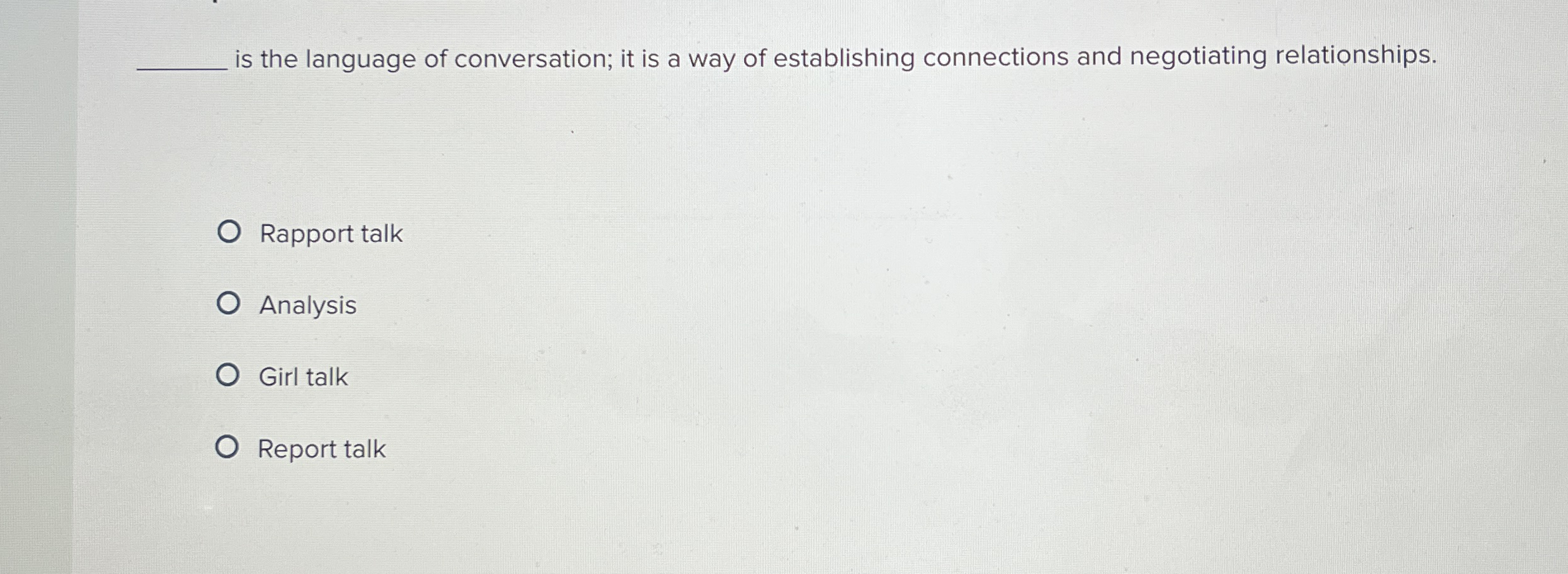 Solved is the language of conversation; it is a way of | Chegg.com