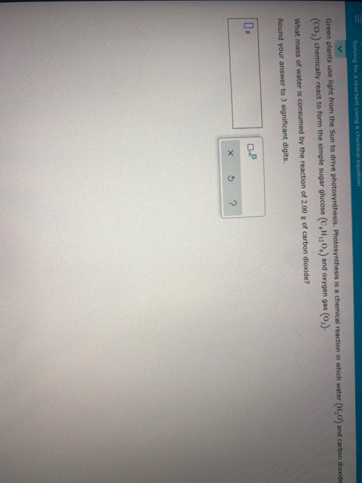 Solved Solving for a reactant using a chemical equation | Chegg.com
