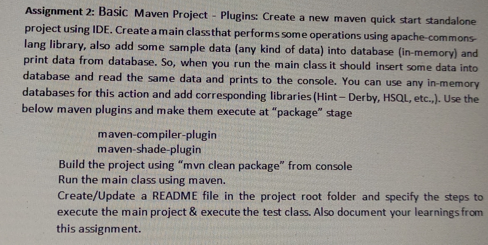 Solved Assignment 2: Basic Maven Project - ﻿Plugins: Create | Chegg.com