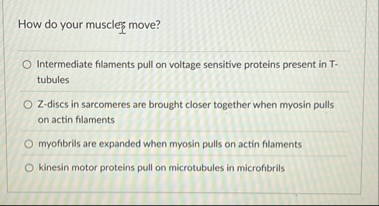 Solved How do your muscle move?Intermediate filaments pull | Chegg.com