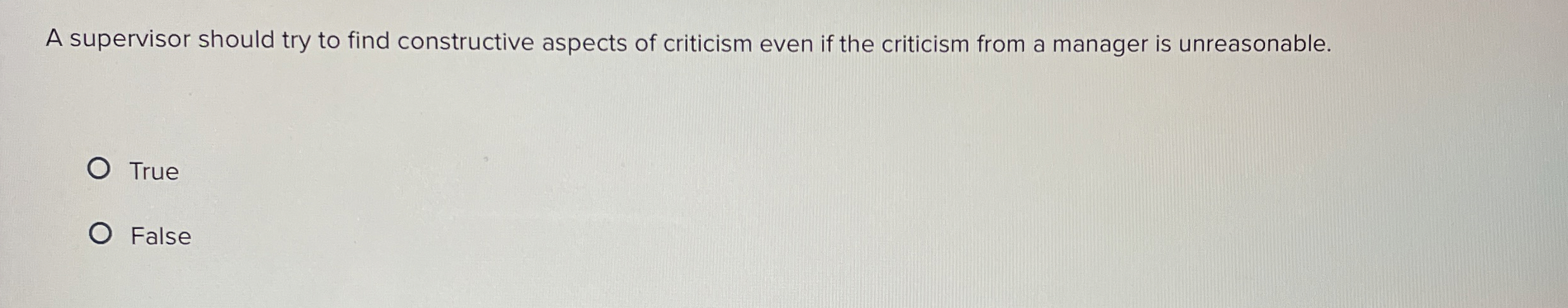 Solved A supervisor should try to find constructive aspects | Chegg.com