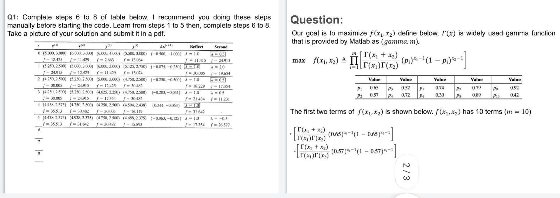 Solved Q1: Complete steps 6 to 8 of table below. I recommend | Chegg.com