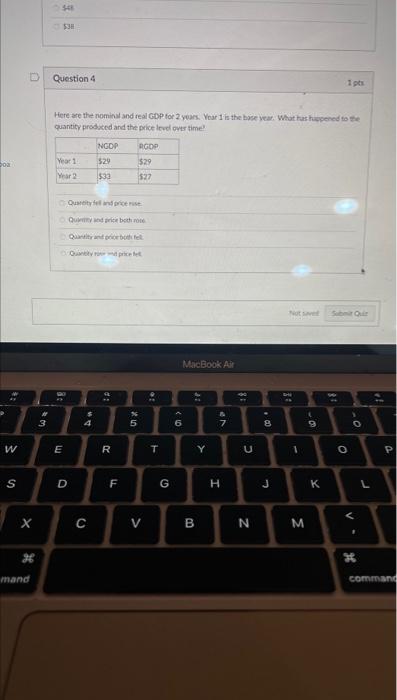 Solved Question 4 Here are the nomivil and real CDP for 2 | Chegg.com