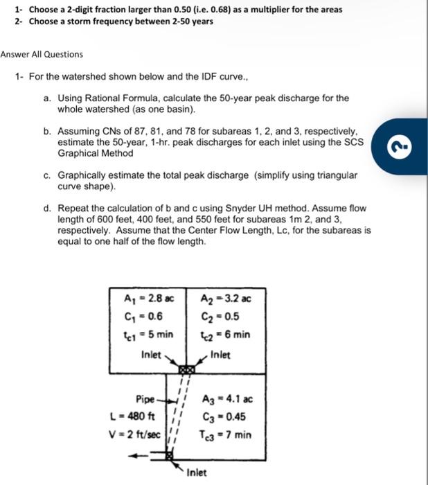 1- Choose a 2-digit fraction larger than 0.50 (i.e. | Chegg.com