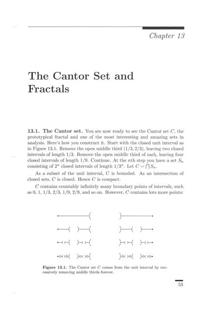 Solved 2. Construct a version of the Cantor set by removing | Chegg.com