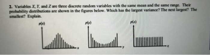 Solved 2. Variables X, Y. and Z are three discrete random | Chegg.com