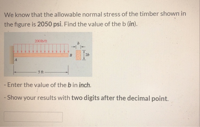 Solved We know that the allowable normal stress of the | Chegg.com