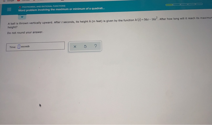 Solved - O POLYNOMIAL AND RATIONAL FUNCTIONS Word problem | Chegg.com