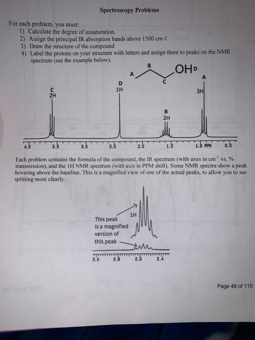 Organic Chemistry Spectroscopy Problems - Please | Chegg.com