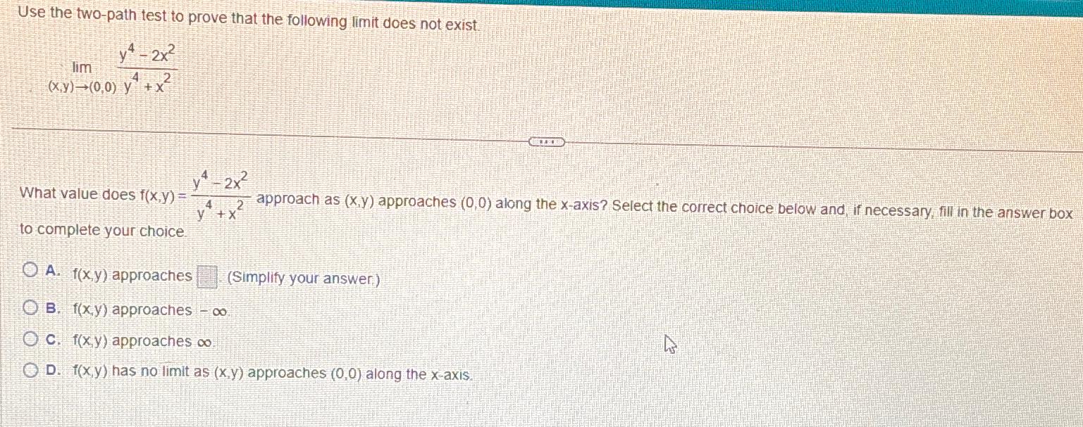 Solved Use the two-path test to prove that the following | Chegg.com