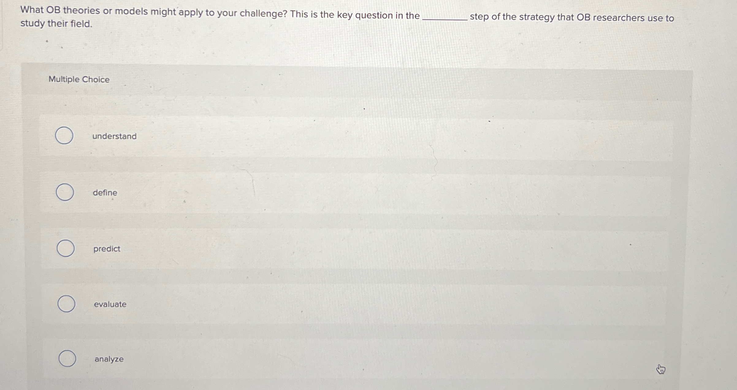 Solved What OB theories or models might apply to your | Chegg.com